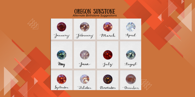 Oregon Sunstone Colors for Every Month
