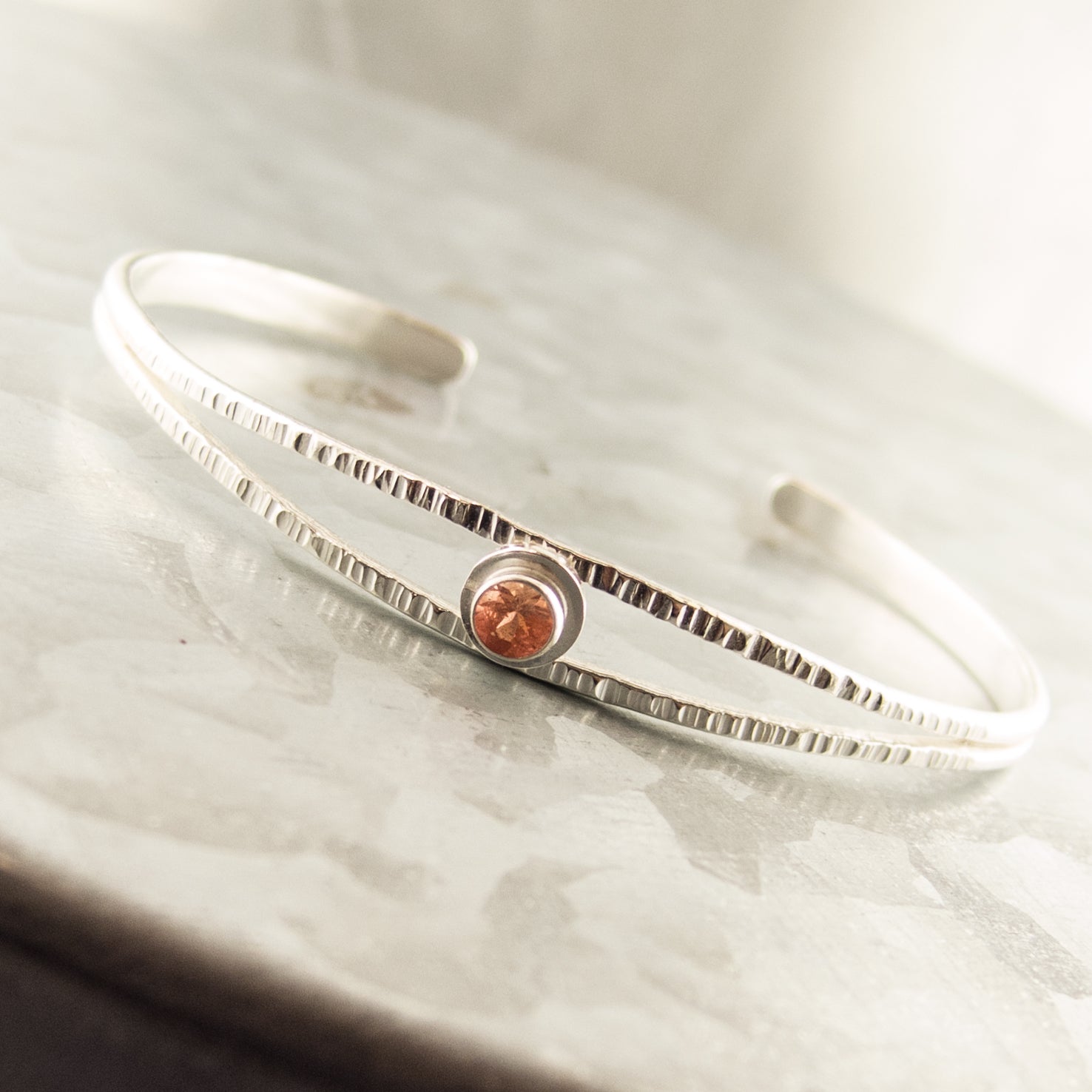 Oregon Sunstone Sterling Split Cuff Bracelet – Sunstone Store